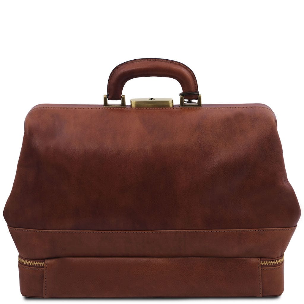 Giotto Double Bottom Leather Doctor Bag TL142344 - Italy – San Rocco Italia