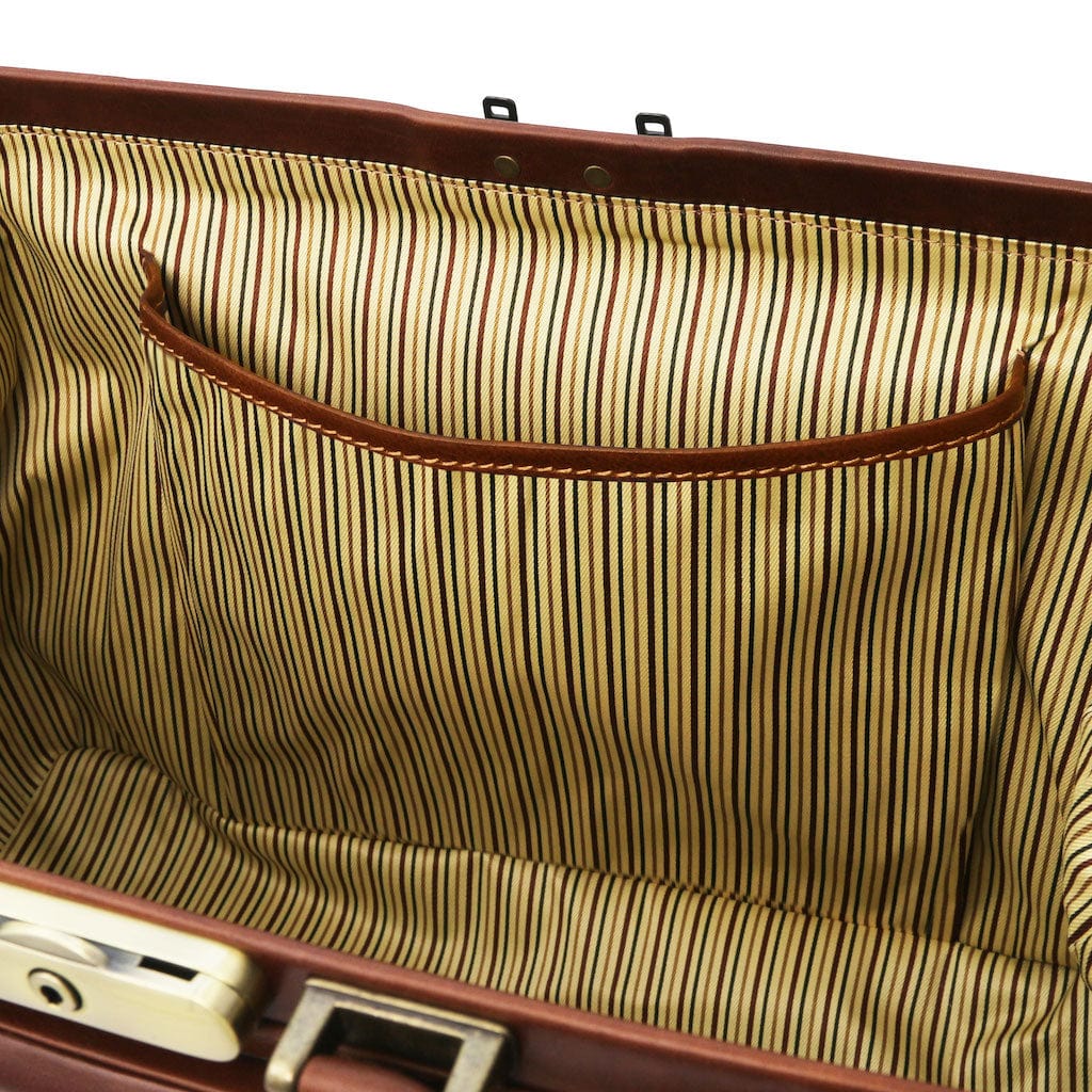 Giotto Double Bottom Leather Doctor Bag TL142344 - Italy – San Rocco Italia