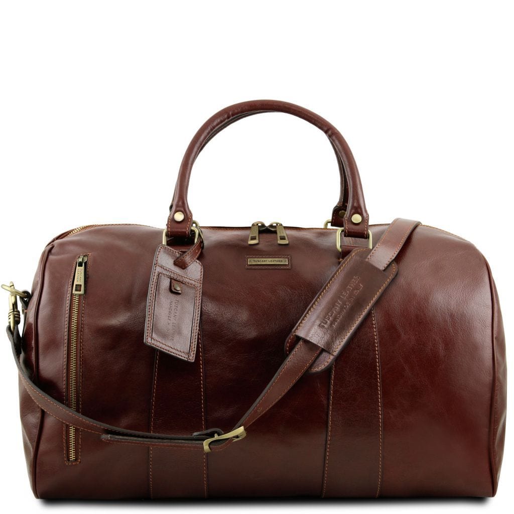 TL Voyager Large Leather Duffel Bag - Italian Leather – San Rocco Italia